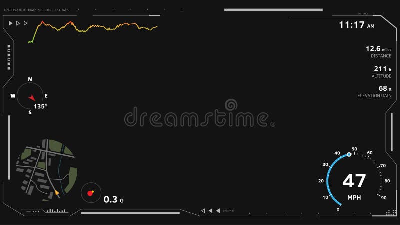 Futuristic Ui Telemetry Overlay Template Stock Illustrations – 1 ...