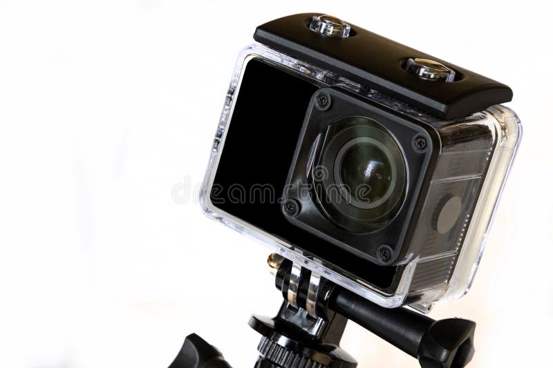Action Camera in a Protected Waterproof Case Stock Image - Image of ...