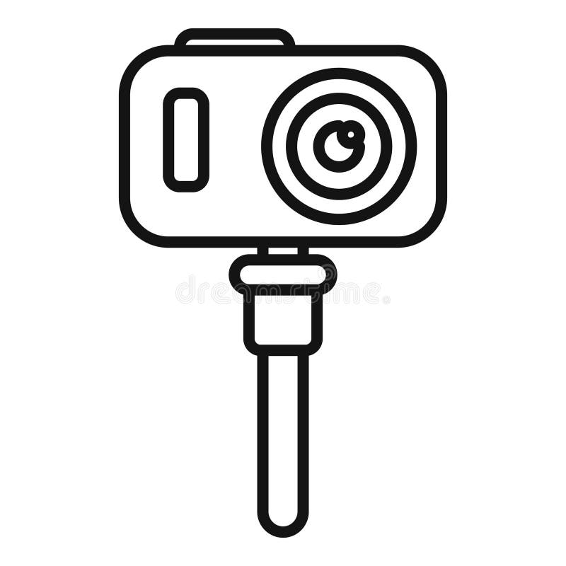 Action Camera is Recording an Extreme Sport Event Using Monopod Stock ...