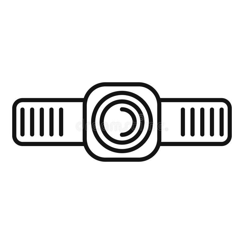 Action Camera Showing Lens and Strap Icon Stock Illustration ...