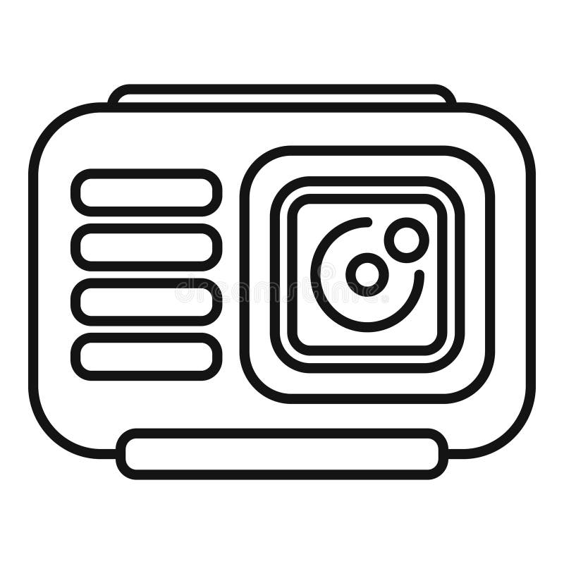 Action Camera Showing Recording Buttons Icon Outline Stock Illustration ...
