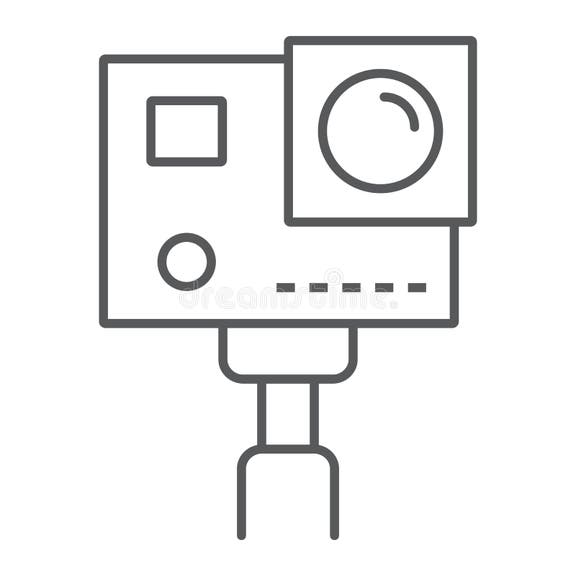 Action Camera Thin Line Icon, Electronic Digital Stock Vector ...