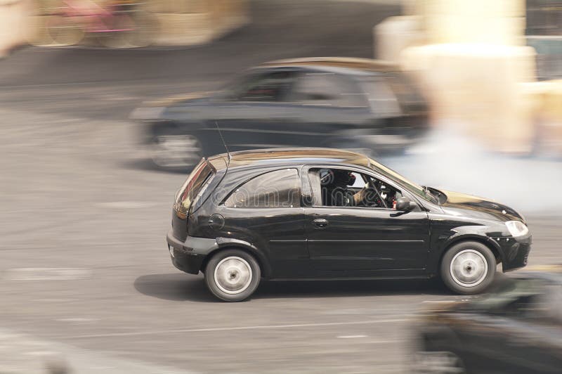 Action car stock image. Image of driver, speed, stunt - 25318951