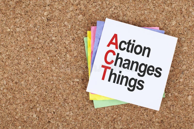 Action Changes Things stock photo. Image of achievement - 48643050