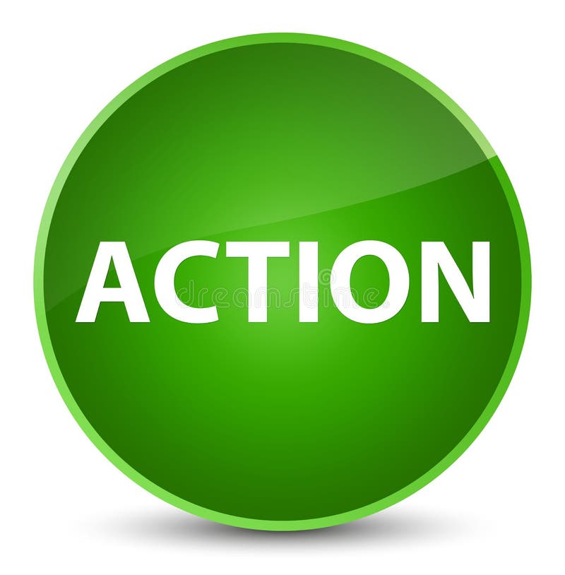 Action Elegant Green Round Button Stock Illustration - Illustration of ...