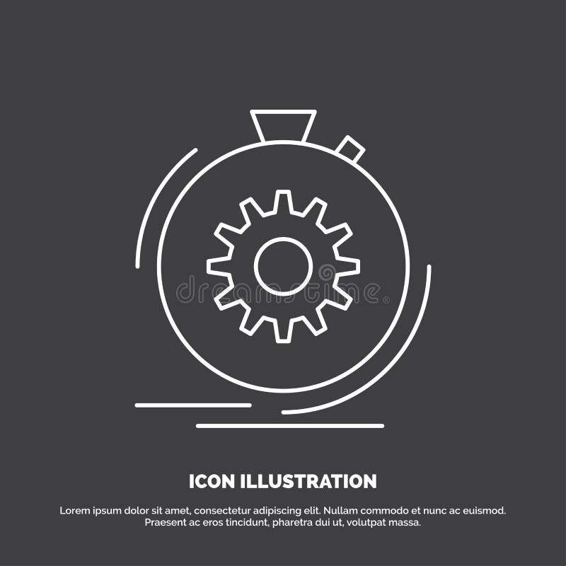 Action, Fast, Performance, Process, Speed Icon. Line Vector Symbol for ...