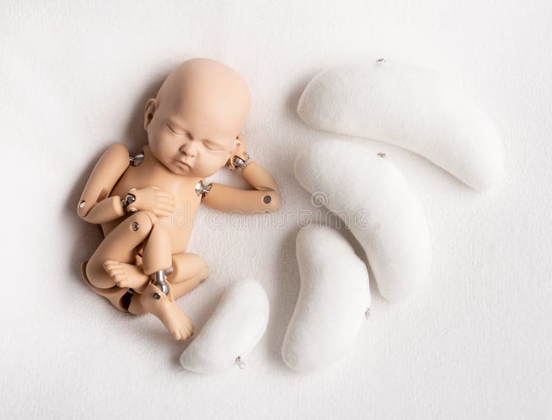 Action Figure of a Kid with Pillows Stock Photo - Image of background ...