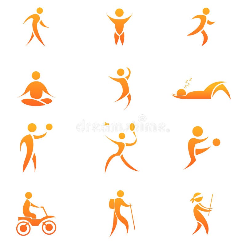 Action Figures Vector Icons Design Stock Illustration - Illustration of ...