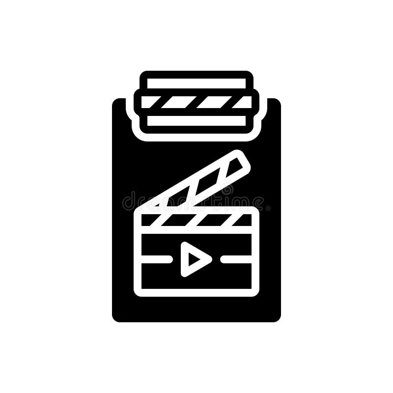 Black Solid Icon for Action, Work and Task Stock Vector - Illustration ...