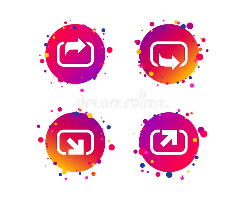 Action Icons. Share Symbols. Vector Stock Vector - Illustration of send ...