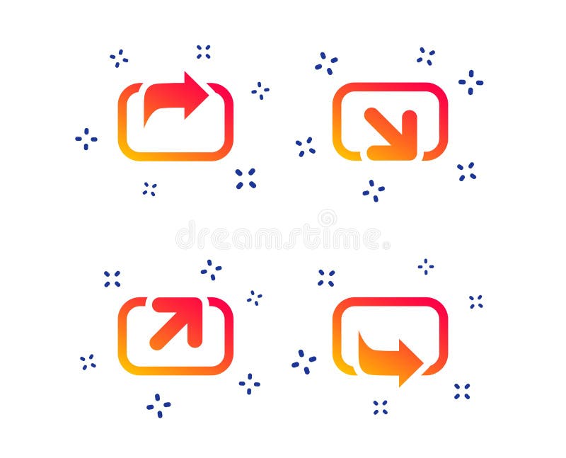Action Icons. Share Symbols. Vector Stock Vector - Illustration of send ...