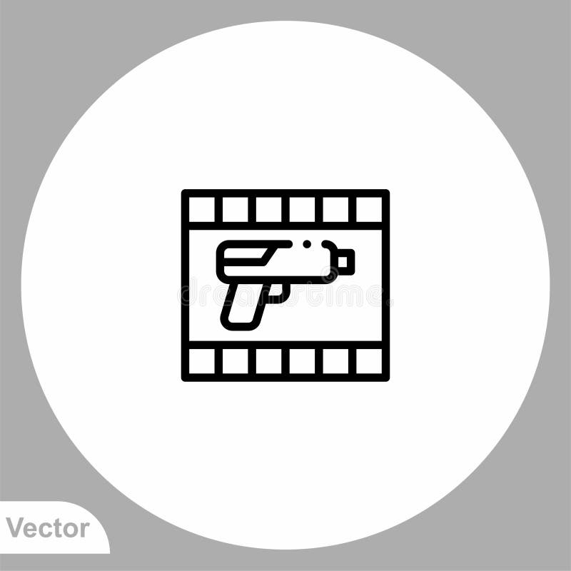 Action Movie Vector Icon Sign Symbol Stock Vector - Illustration of ...