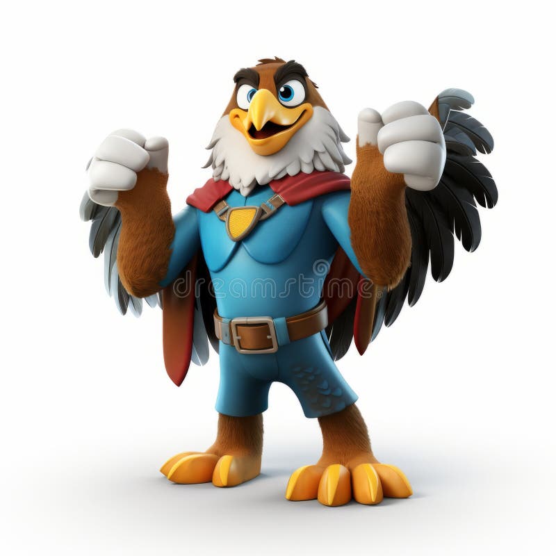 Action-packed Cartoon: the Adventures of an Old Eagle Stock ...