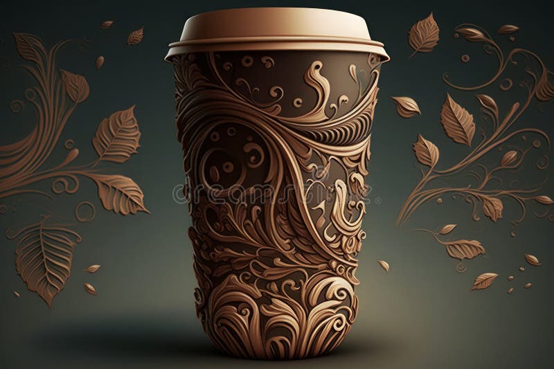 Action Packed Coffee Cup Vector. Generative Ai Stock Illustration ...