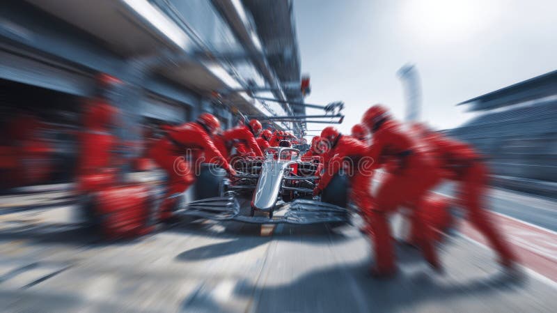 The Action-packed Pit Stop of a Formula 1 Racing Car in Motion. AI ...