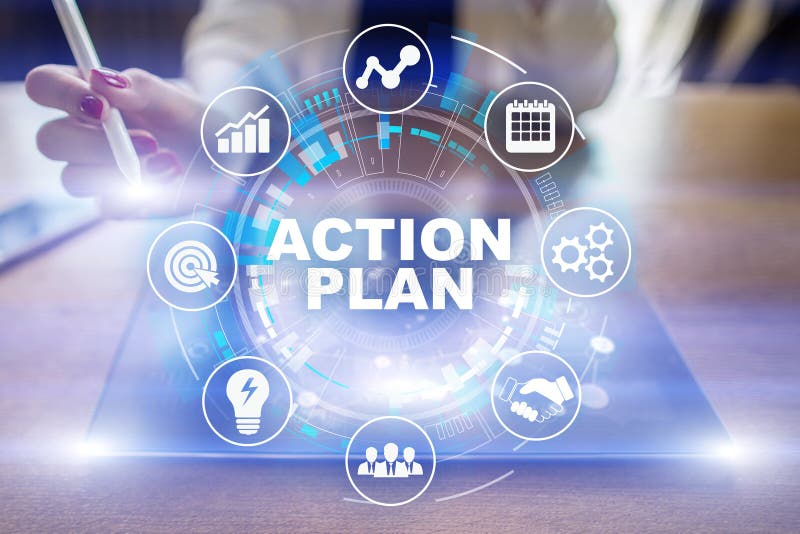 Action Plan, Business Strategy, Time Management Concept on Virtual ...