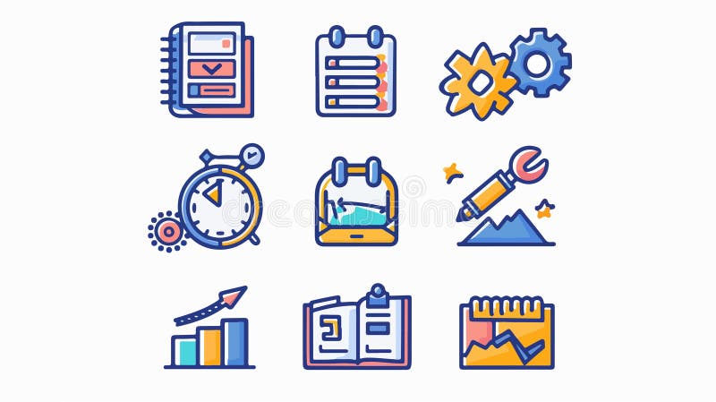 Action Plan Calendar Icon for Productivity Management and Scheduling ...