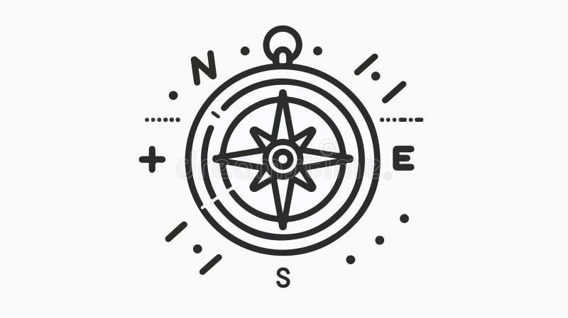 Action Plan Compass Icon for Strategic Direction Visualization Stock ...