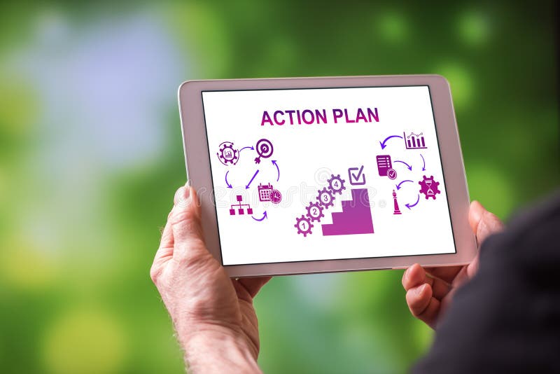 Action Plan Concept on a Tablet Stock Image - Image of concept, goal ...