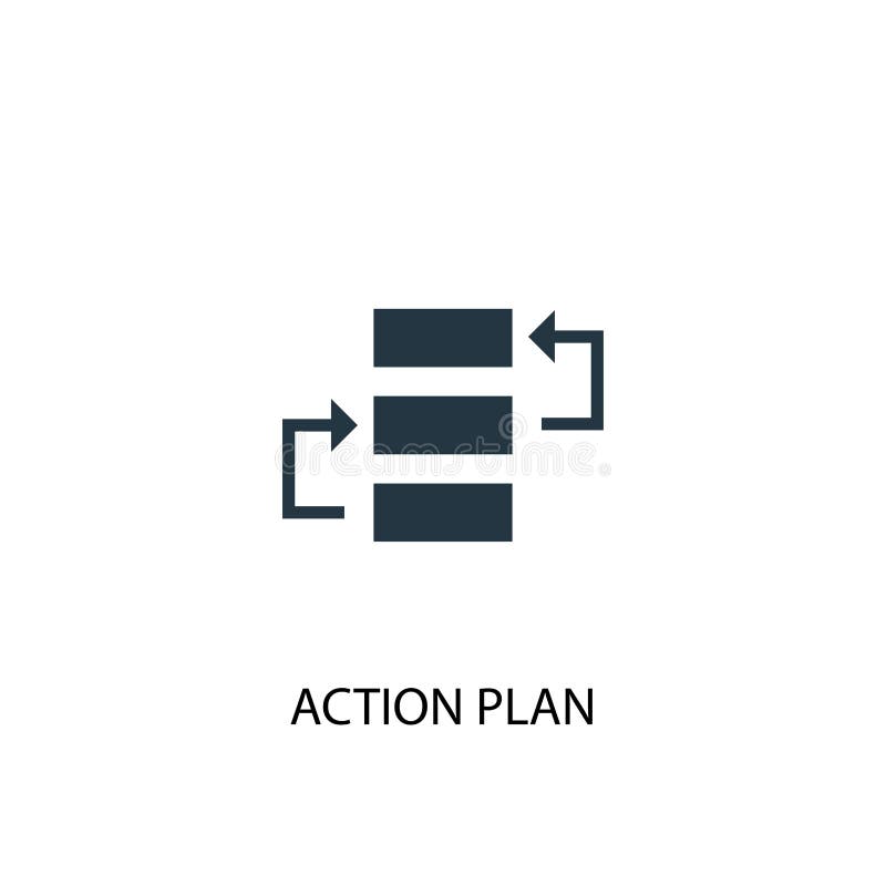 Action Plan Icon. Simple Element Stock Vector - Illustration of ...