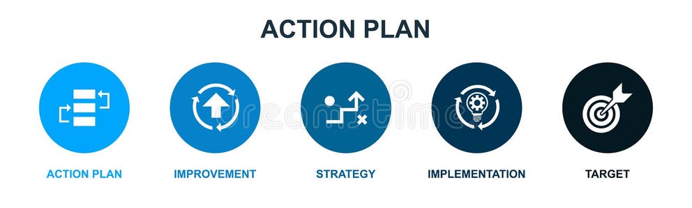 Action Plan, Improvement, Strategy Stock Vector - Illustration of ...
