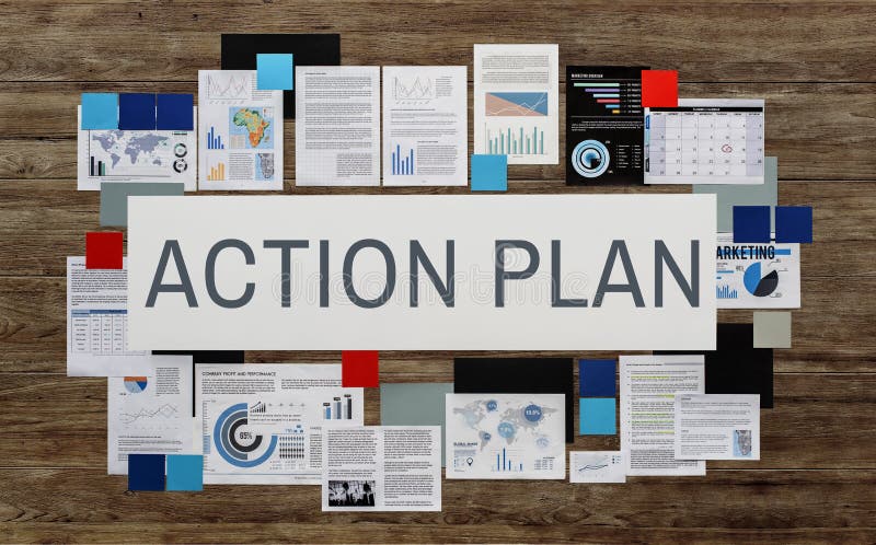 Action Plan Innovation Planning Strategy Vision Concept Stock ...