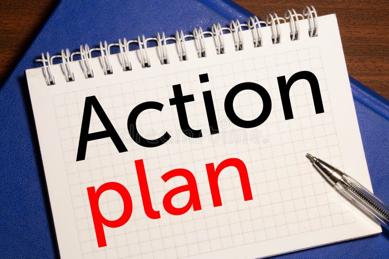 Action Plan Memo Written on a Notebook with Pen Stock Image - Image of ...