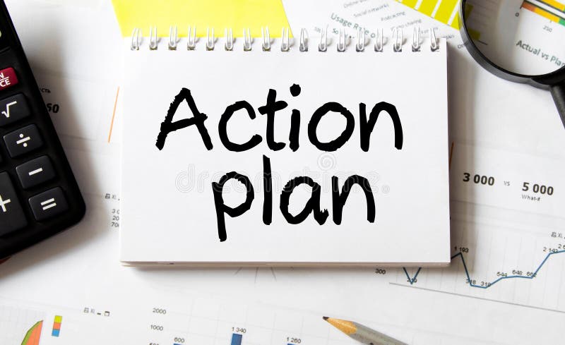 Action Plan Memo Written on a Notebook with Pen Stock Image - Image of ...