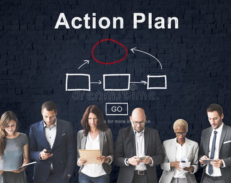 Action Plan Planning Strategy Vision Tactics Objective Concept Stock ...