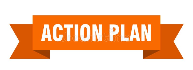 Action Plan Round Ribbon Isolated Label. Action Plan Sign Stock Vector ...