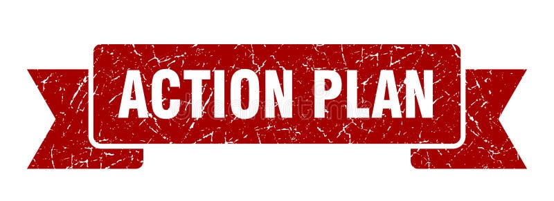 Action Plan Ribbon. Action Plan Grunge Band Sign Stock Vector ...