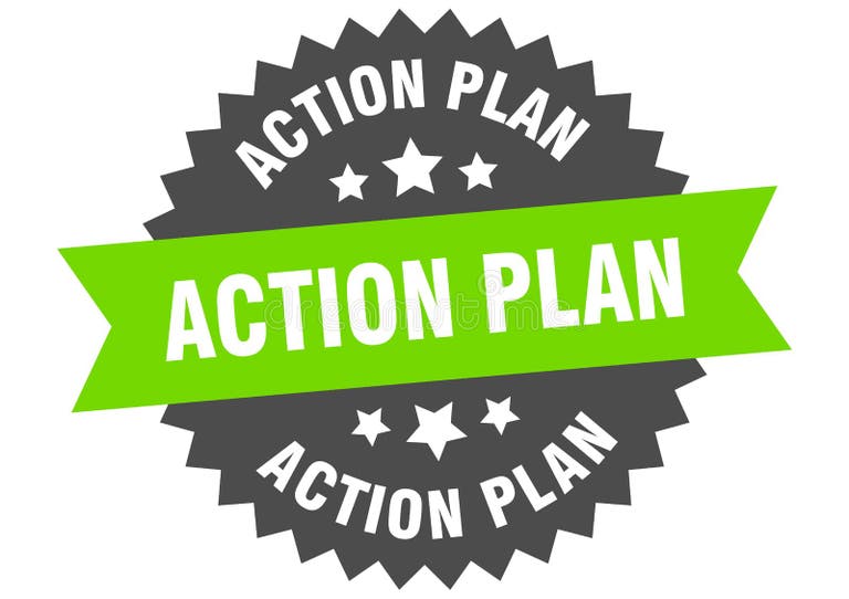 Action Plan Sign. Action Plan Circular Band Label. Action Plan Sticker ...