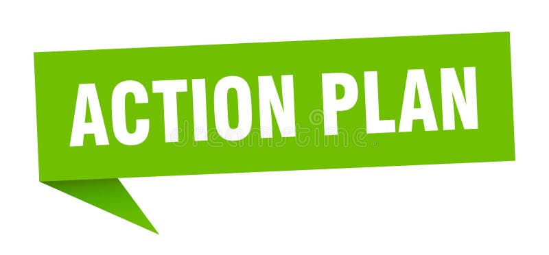 Action Plan Speech Bubble. Action Plan Ribbon Sign Stock Vector ...
