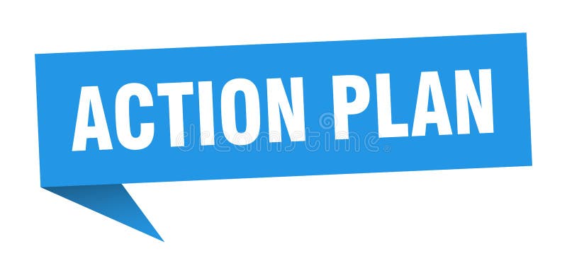 Action Plan Speech Bubble. Action Plan Ribbon Sign Stock Vector ...