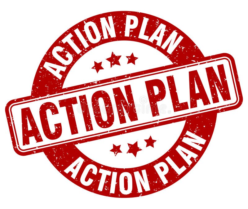 Action Plan Stamp. Action Plan Label. Round Grunge Sign Stock Vector ...