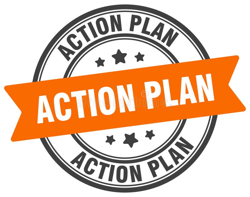 Action Plan Sticker. Action Plan Label Stock Vector - Illustration of ...