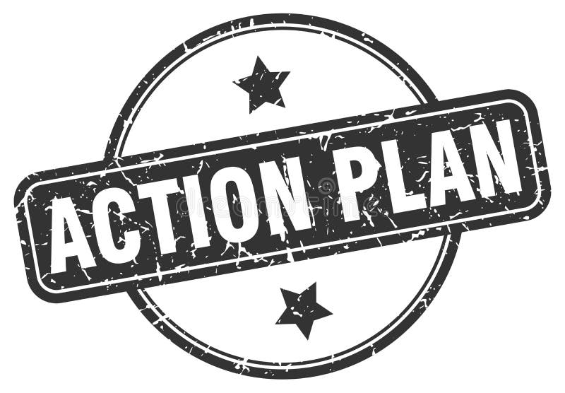 Action Plan Stamp. Action Plan Round Grunge Sign Stock Vector ...