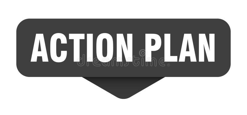 Action plan square sticker stock vector. Illustration of blue - 95266285