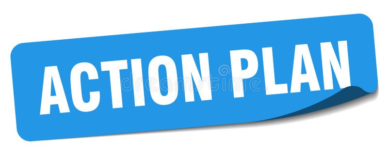 Action Plan Sticker. Action Plan Label Stock Vector - Illustration of ...
