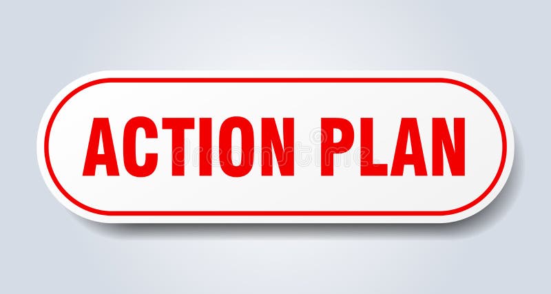 Action plan sticker. stock vector. Illustration of seal - 197147729