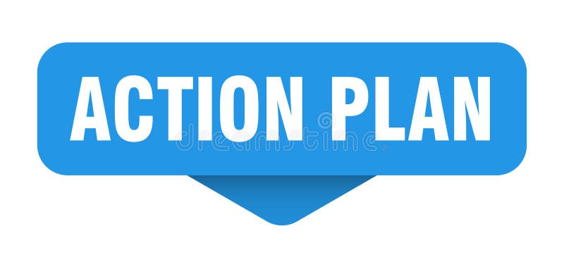 Action Plan Sticker. Action Plan Label Stock Vector - Illustration of ...
