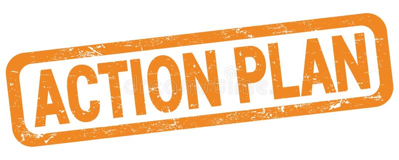 ACTION PLAN Text Written on Orange Rectangle Stamp Stock Illustration ...