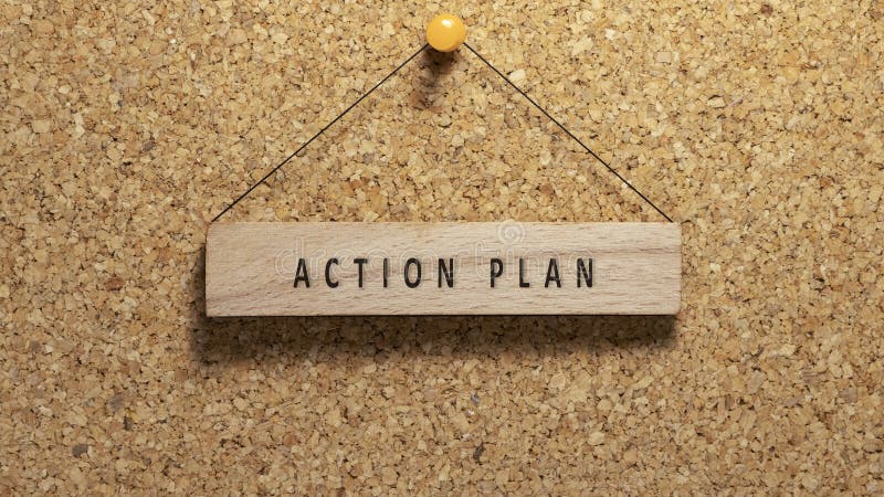 The Action Plan Was Written on a Wooden Surface. Wooden Concept Stock ...