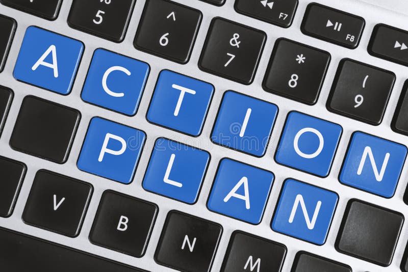Action Plan Word on Computer Keyboard Stock Image - Image of ...