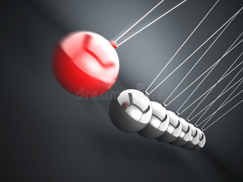 Action - Reaction concept stock illustration. Illustration of hanging ...