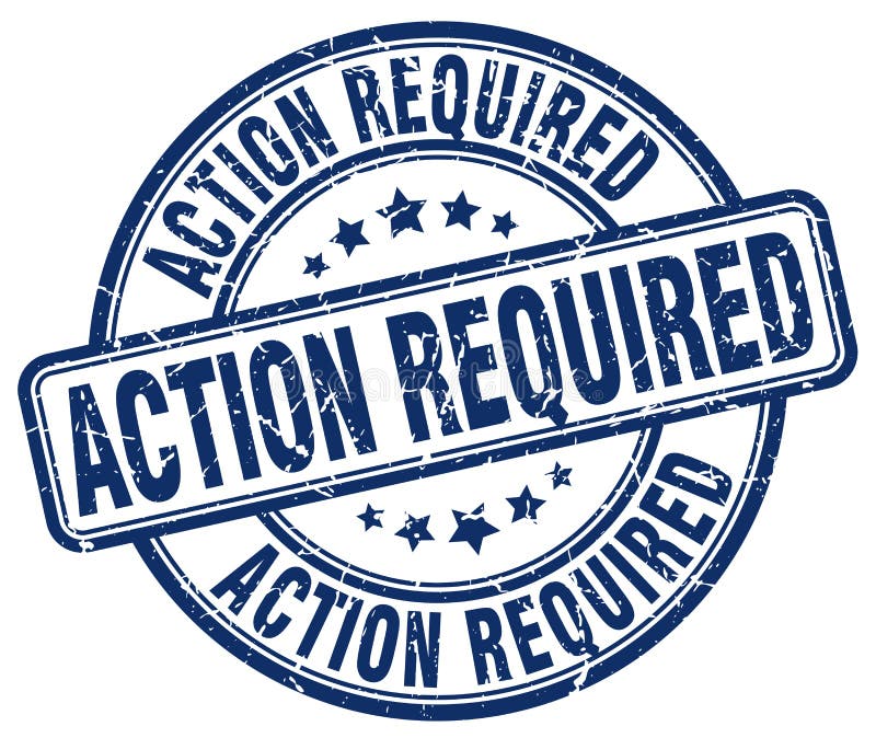 Action required stamp stock vector. Illustration of isolated - 125002809