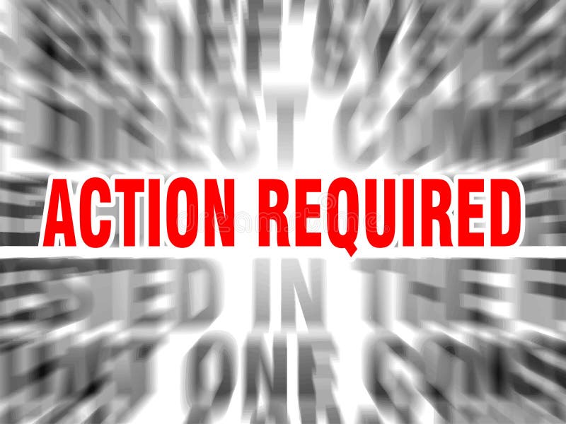 Action required stock vector. Illustration of zoom, text - 147625975