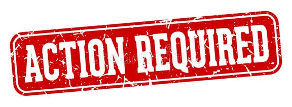 Action Required Rectangular Sign. Action Required Stamp Stock Vector ...