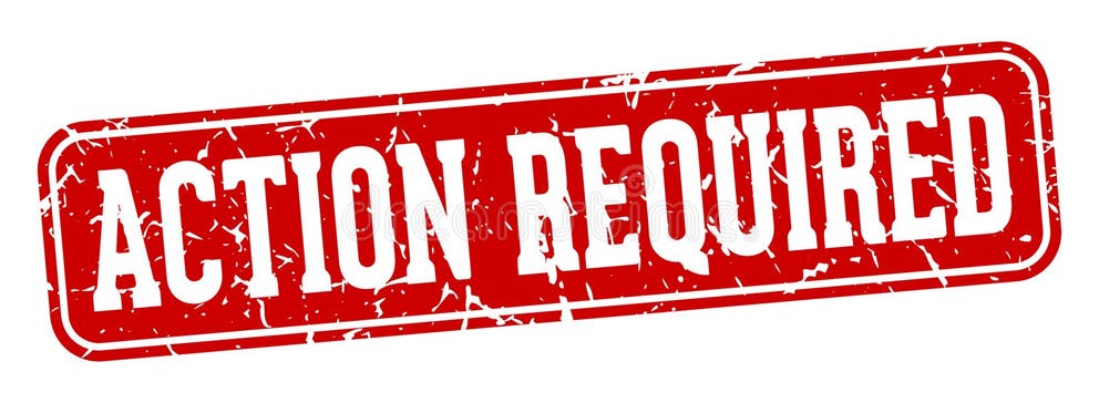Action Required Rectangular Sign. Action Required Stamp Stock Vector ...