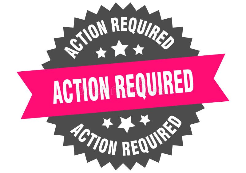 Action required stamp stock vector. Illustration of isolated - 125002809
